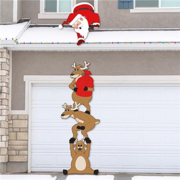 Holiday | Santa Falling Off The Roof Yard Decorations With Stakes Santa ...